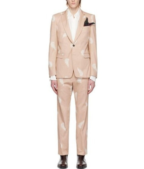DRIES VAN NOTEN PINK LEAF SUIT | TheLuxeLend DRIES VAN NOTEN PINK LEAF SUIT | TheLuxeLend