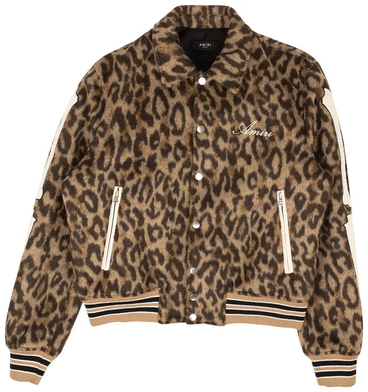 AMIRI LEOPARD PRINT VARSITY JACKET – TheLuxeLend